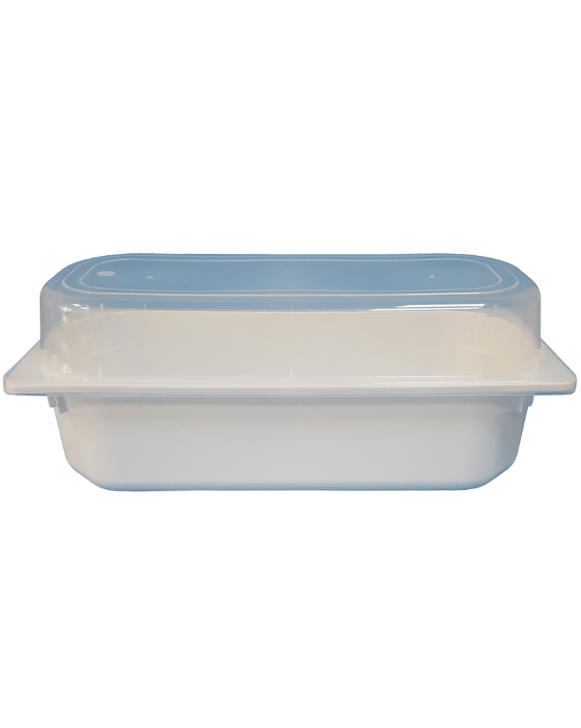100 oz Plastic Ice Cream Pan with Lid - Divan Packaging