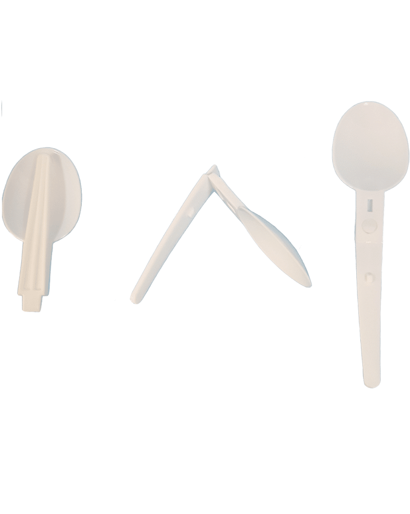 DX001: Wholesale Plastic Folding Spoon - Divan Packaging