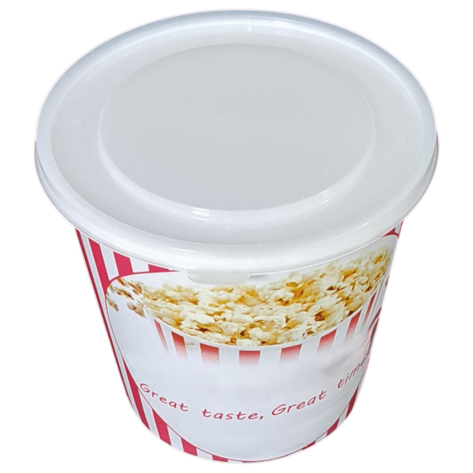 85oz Plastic PopCorn Bucket with Lid - Divan Packaging