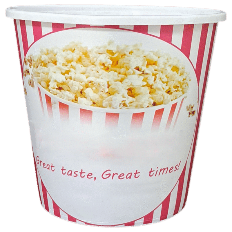 85oz Plastic PopCorn Bucket with Lid - Divan Packaging